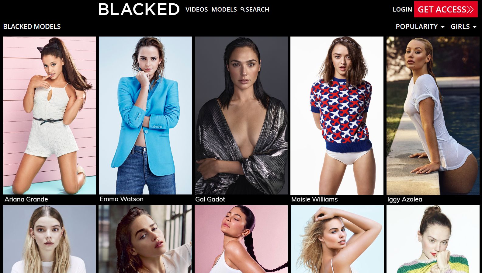 Today's popular models on Blacked. | Scrolller