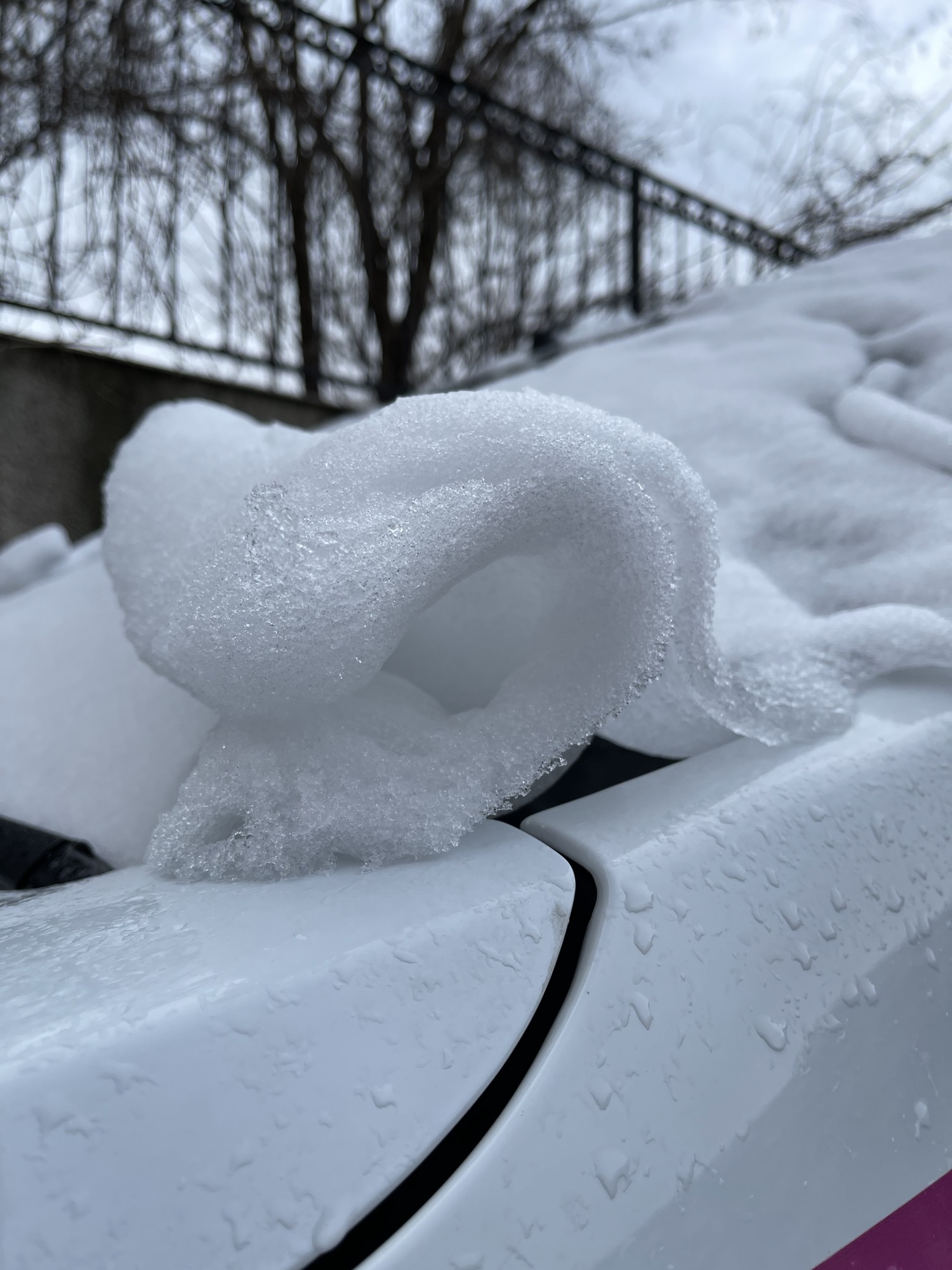 Took a photo of a snowy wave. | Scrolller