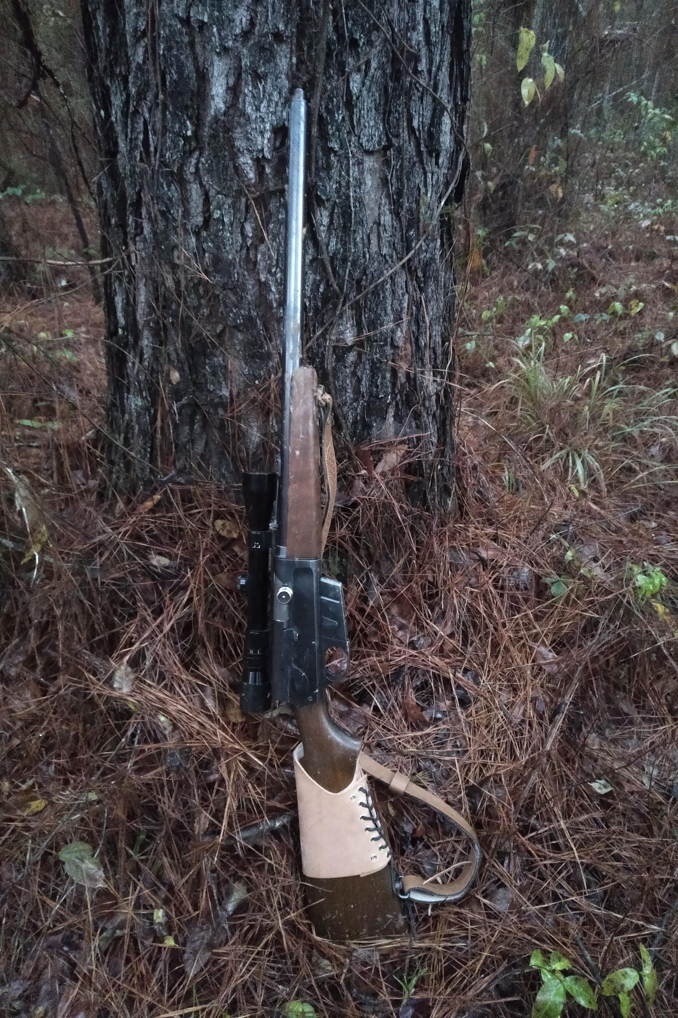 Took the Remington model 81 to the hunting club on a very muddy day. 35 Remington caliber and a ...