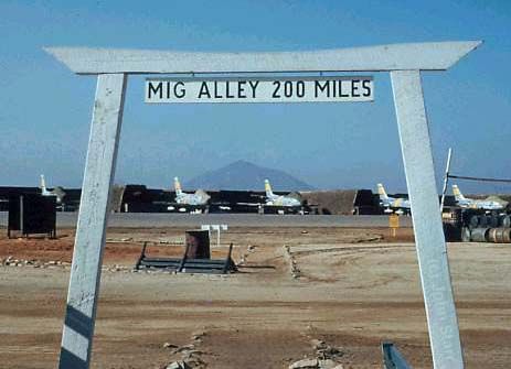 Torii Gate leading to F-86 flight line at Kimpo Air Force Base. | Scrolller