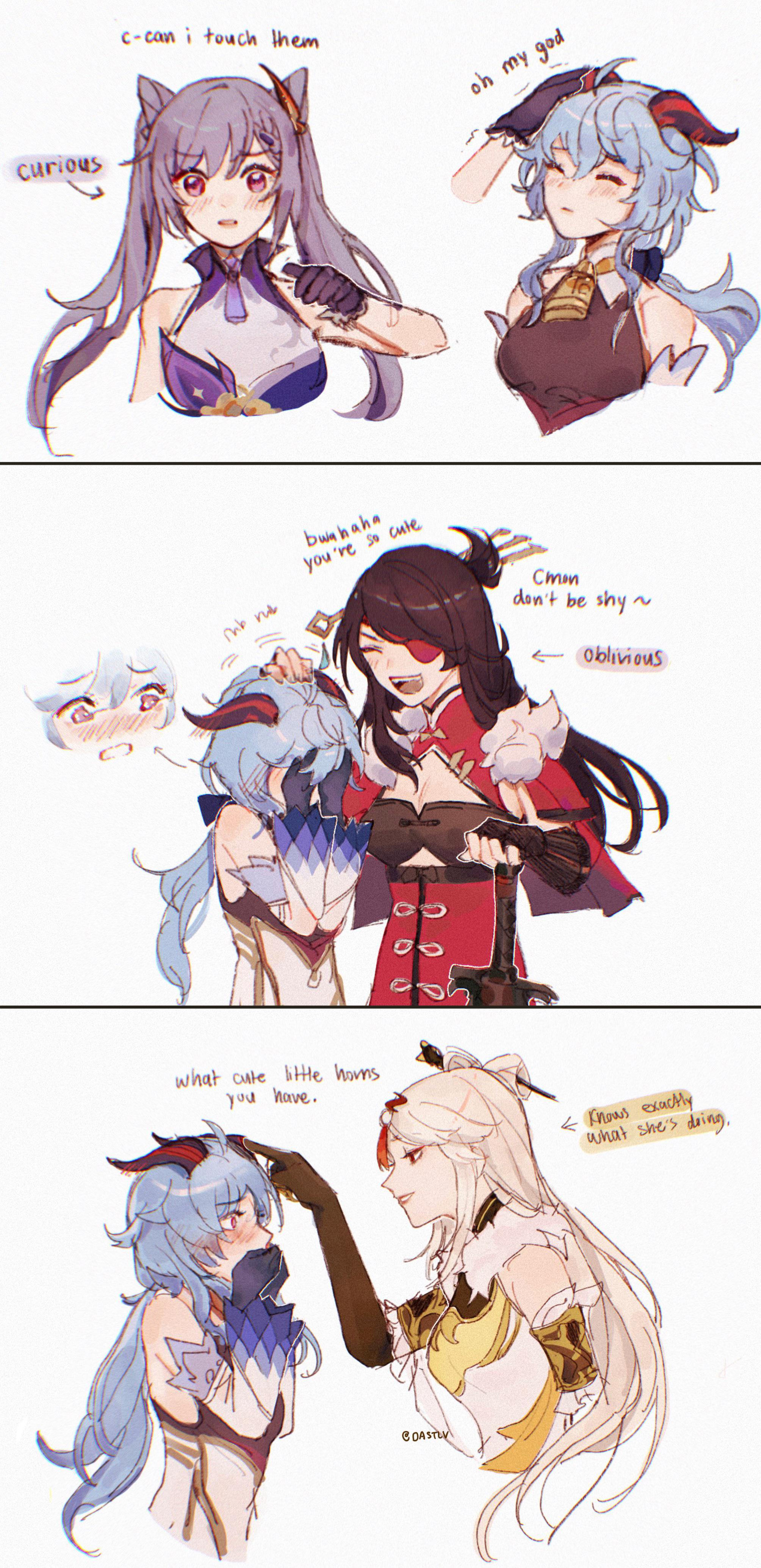 Touching my horns [Geshin Impact] | Scrolller