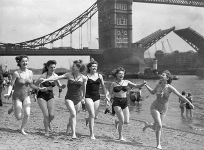Tower Bridge Beach-London 1934. | Scrolller