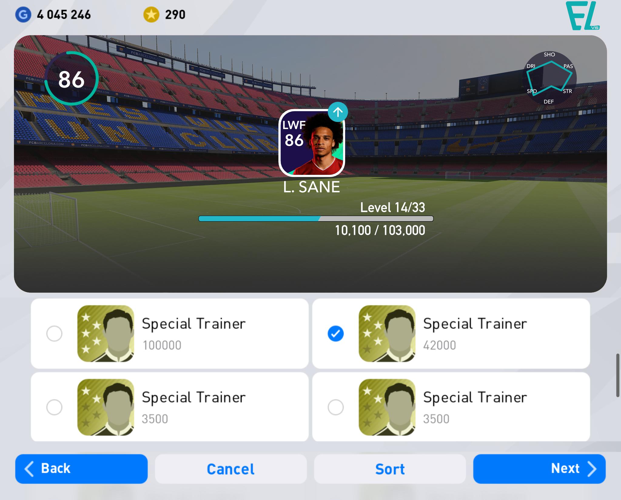 Training menu improvements | Scrolller