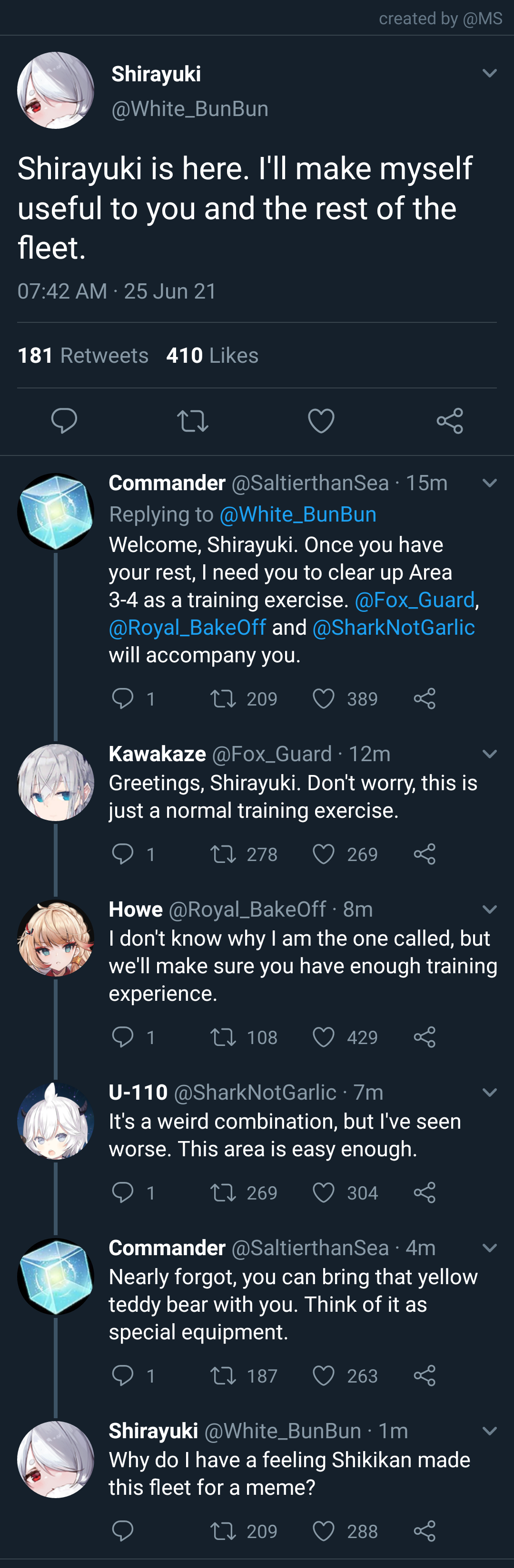 Training Story (Kawakaze, Howe, U-110) | Scrolller