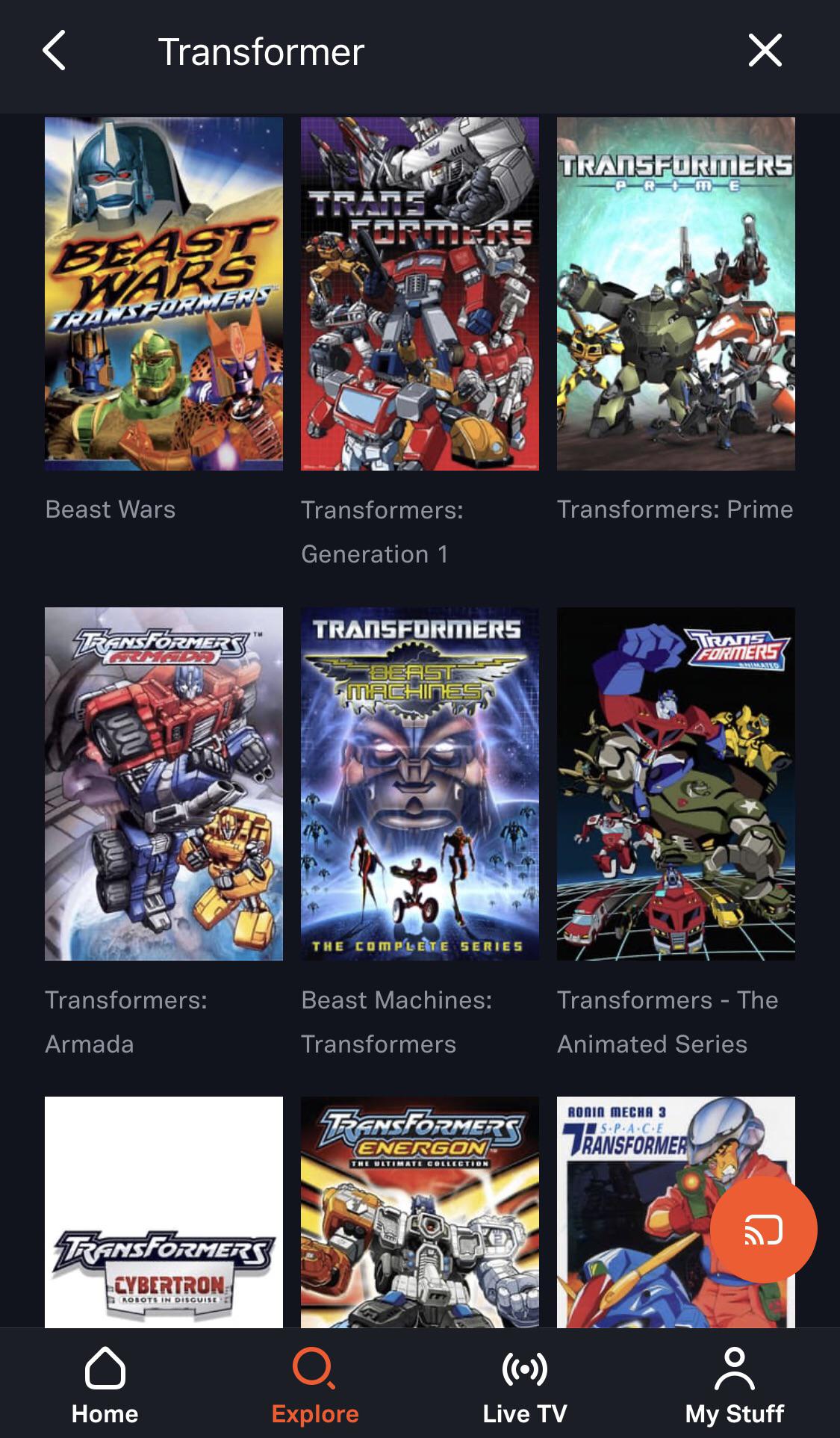 Transformers shows on Tubi | Scrolller