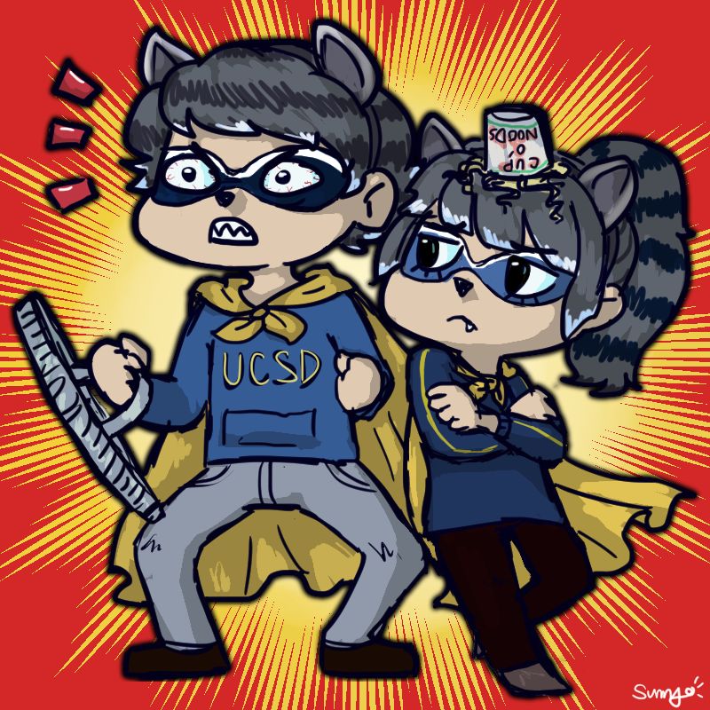 Trash Boy & Racgirl (UCSD Superheros drawn by me) + Little Comic in Comments | Scrolller
