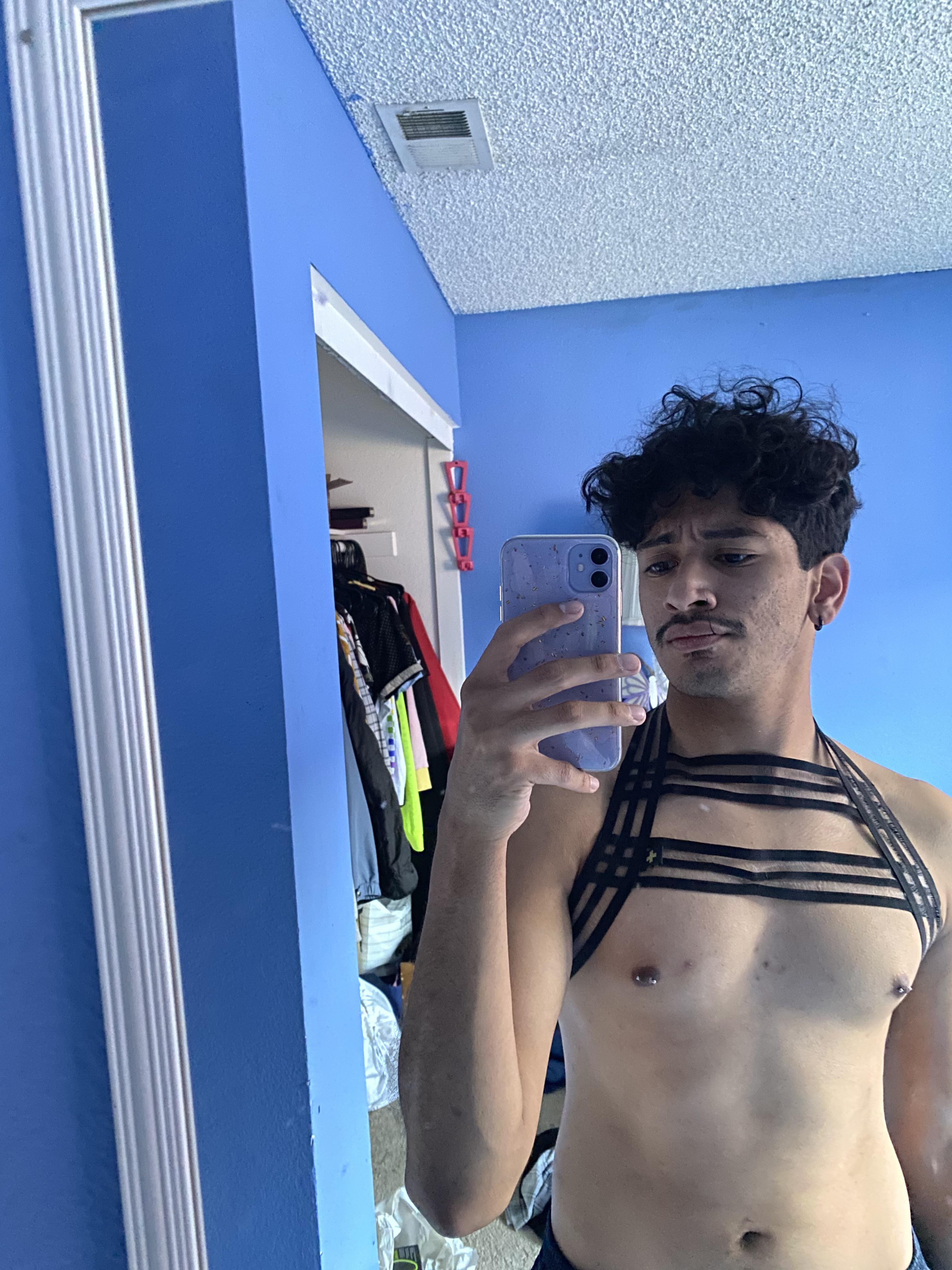 Tried a harness for the first time. | Scrolller