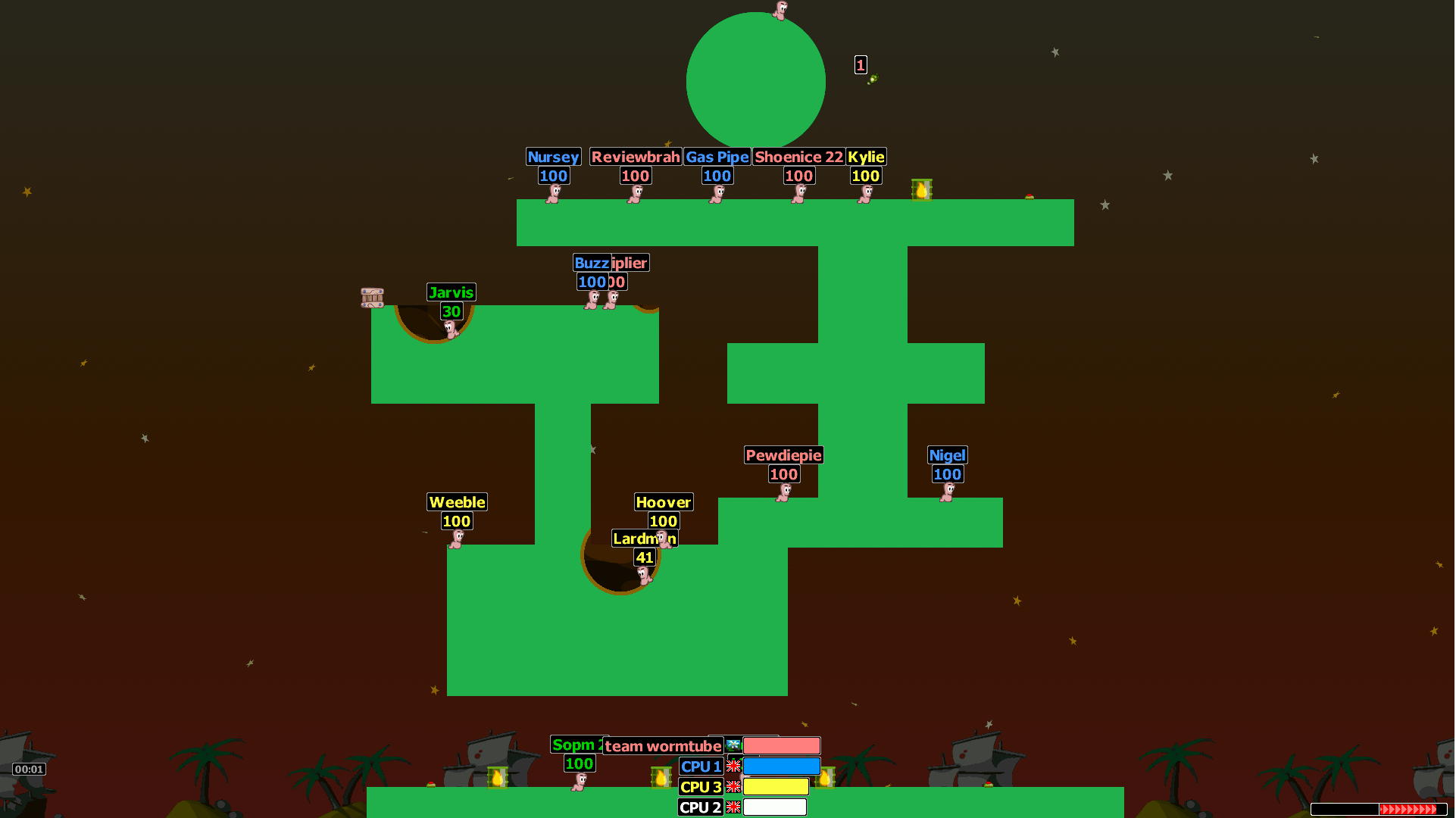 Tried out my level design skills by replicating epictown usa in Worms: Armageddon | Scrolller