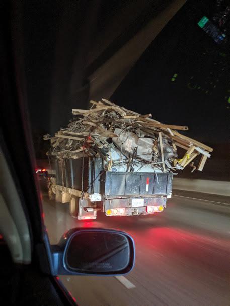 Truck Jenga. 5 freeway. | Scrolller