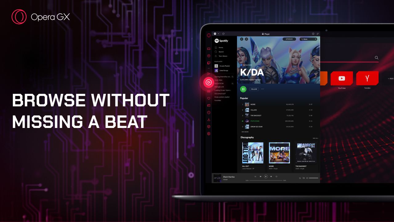 Tune in with Opera GX Player 🎧 | Scrolller