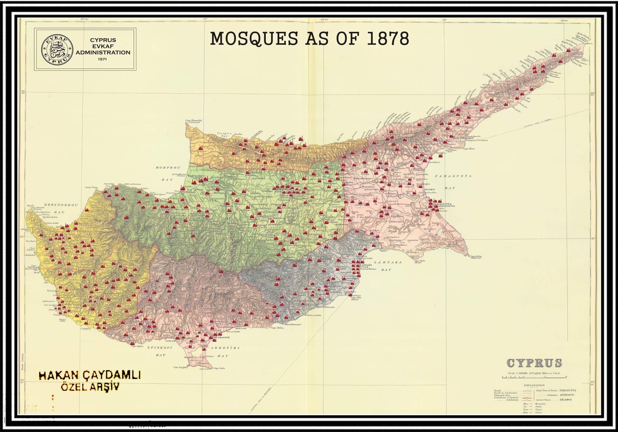 Turkish Mosques as of 1878 in Cyprus | Scrolller