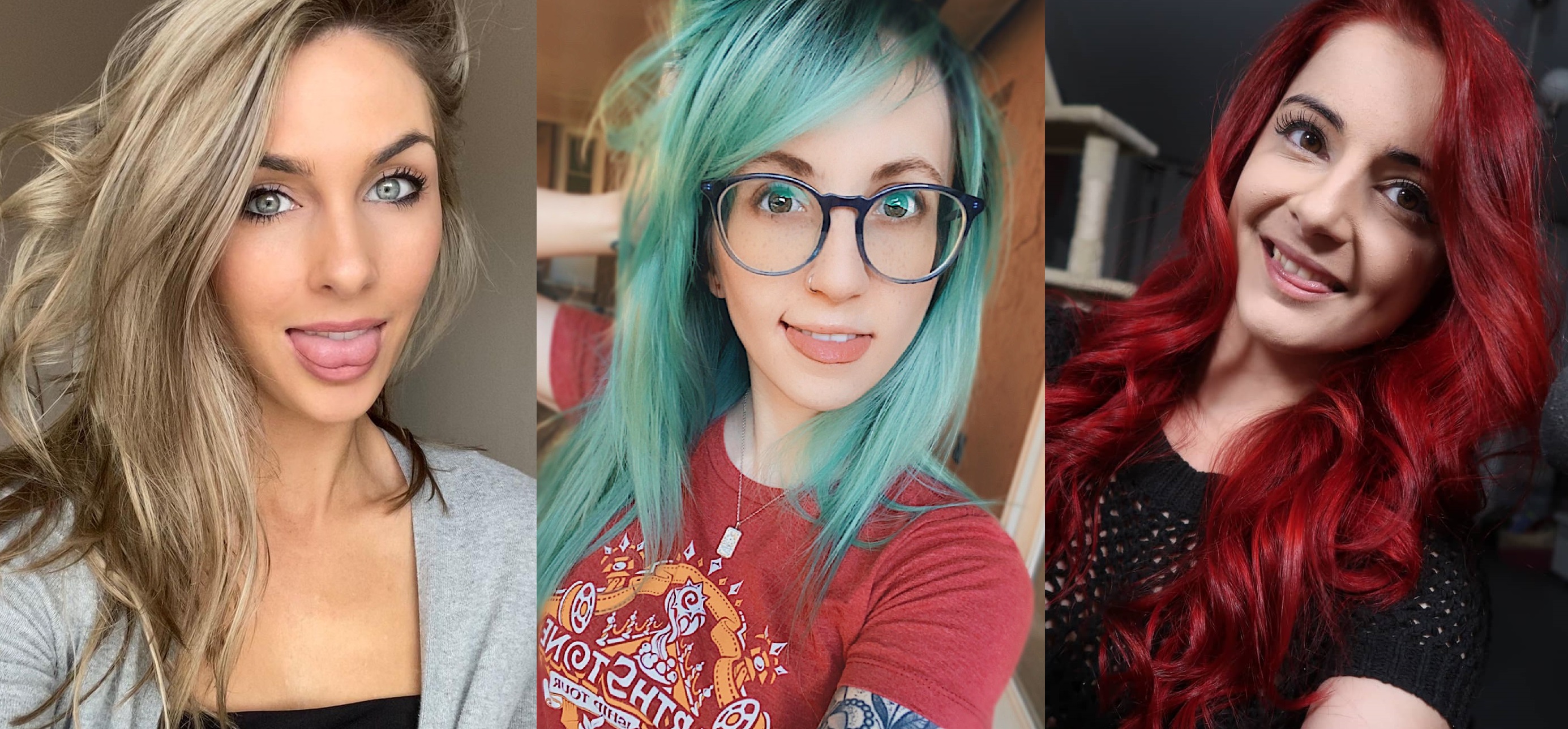 Twitch girls with tongue bite | Scrolller