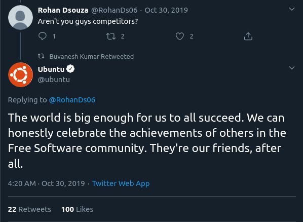 Ubuntu showing that Open Source love | Scrolller