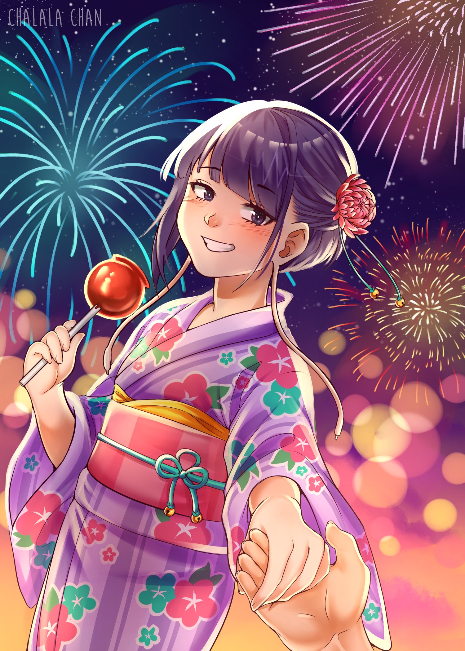 Under the fireworks [@ChalalaChan] | Scrolller