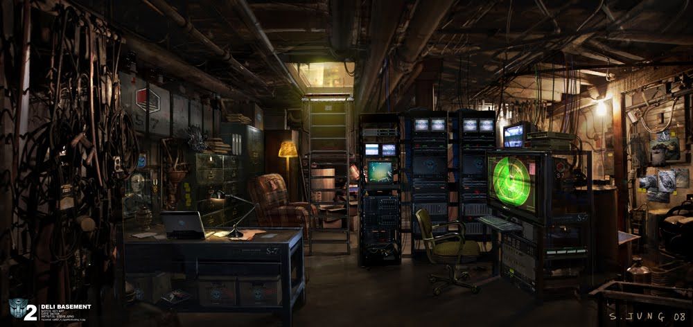 Underground hacker's bunker, Unknown Artist | Scrolller