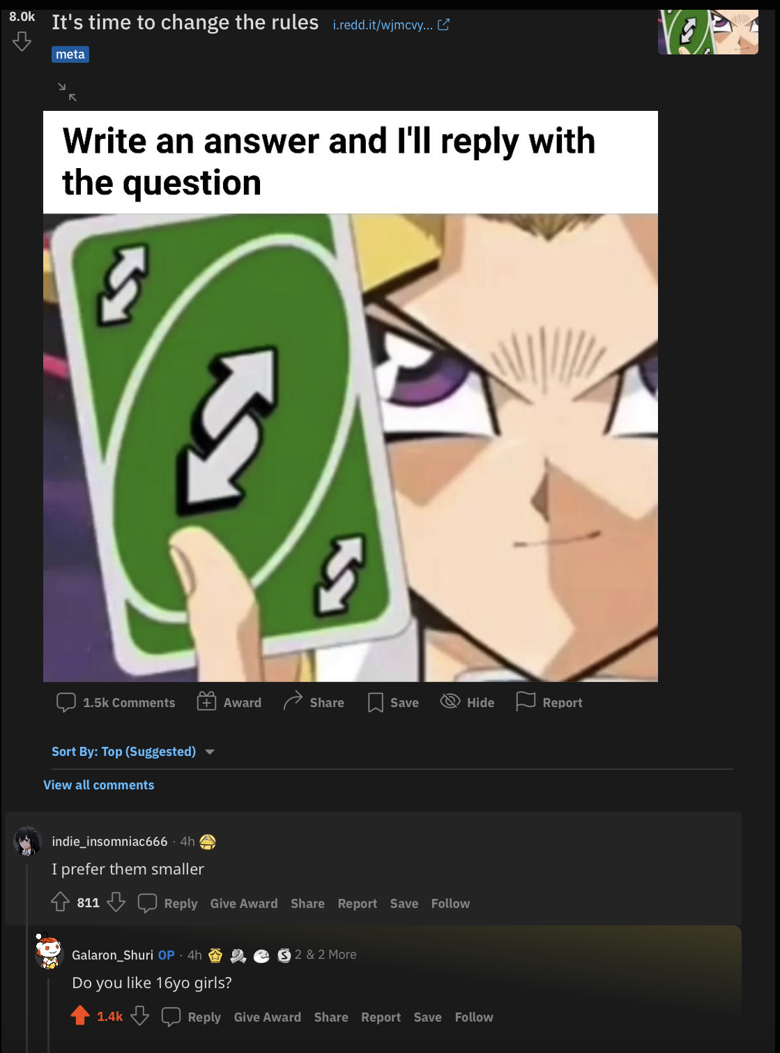 UNO reverse. | Scrolller