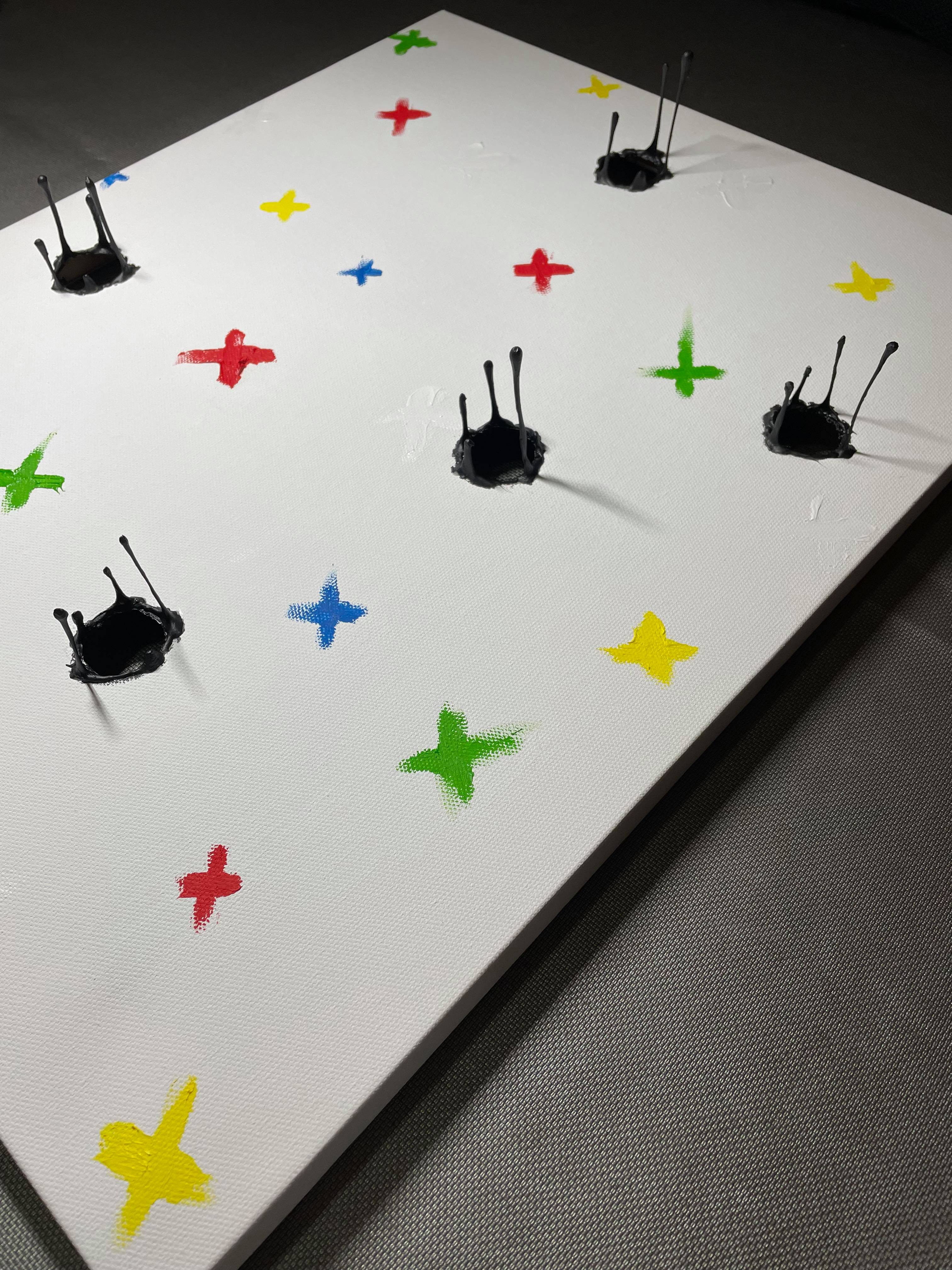 Untitled, by_bobbby, oil, acrylic, and hot glue, 2021 | Scrolller