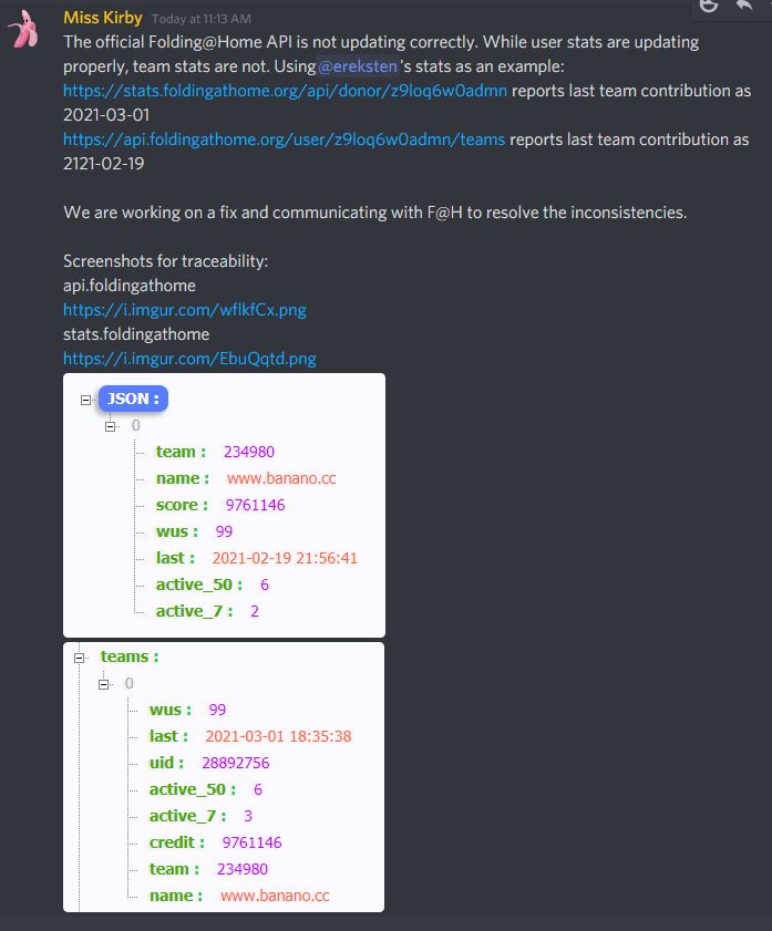 Update on the folding payment situation from the devs | Scrolller