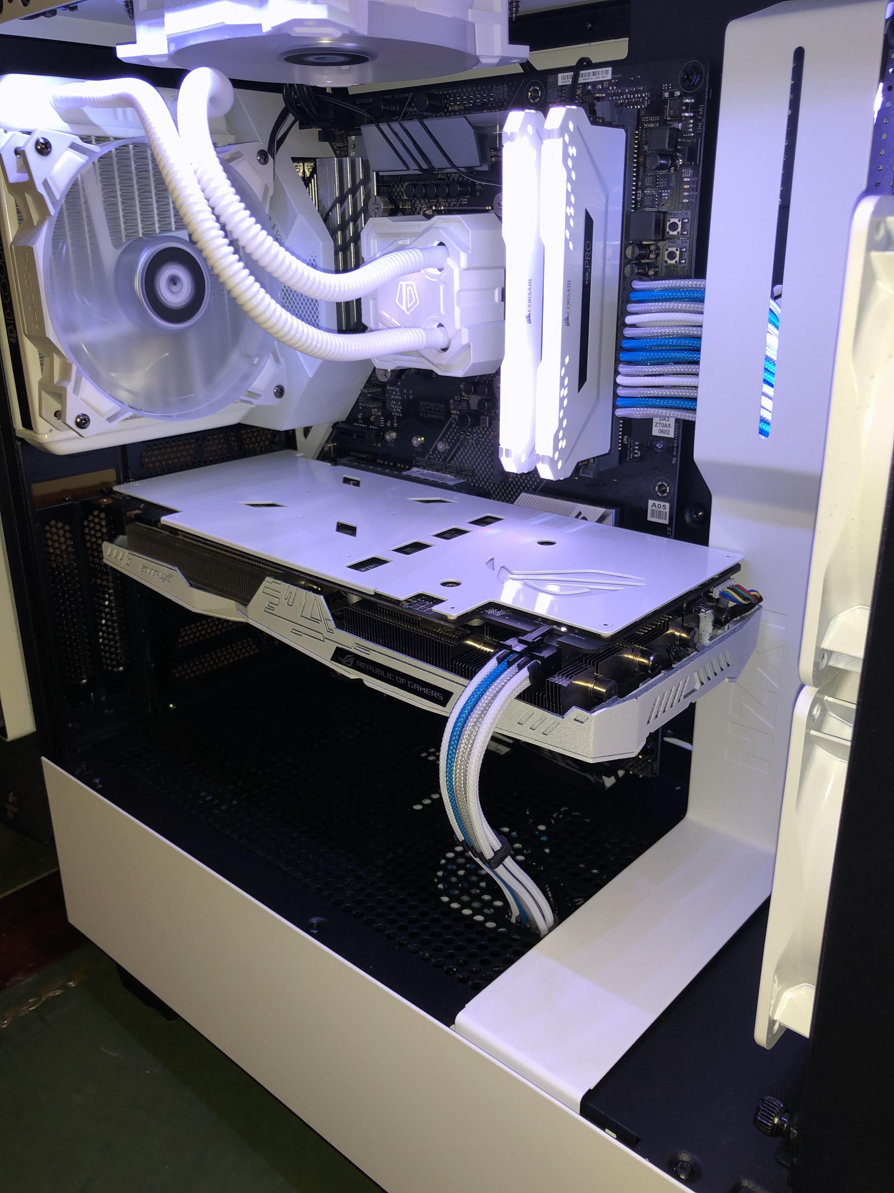 Updated H500i White build with custom ROG Strix and NZXT case fans | Scrolller