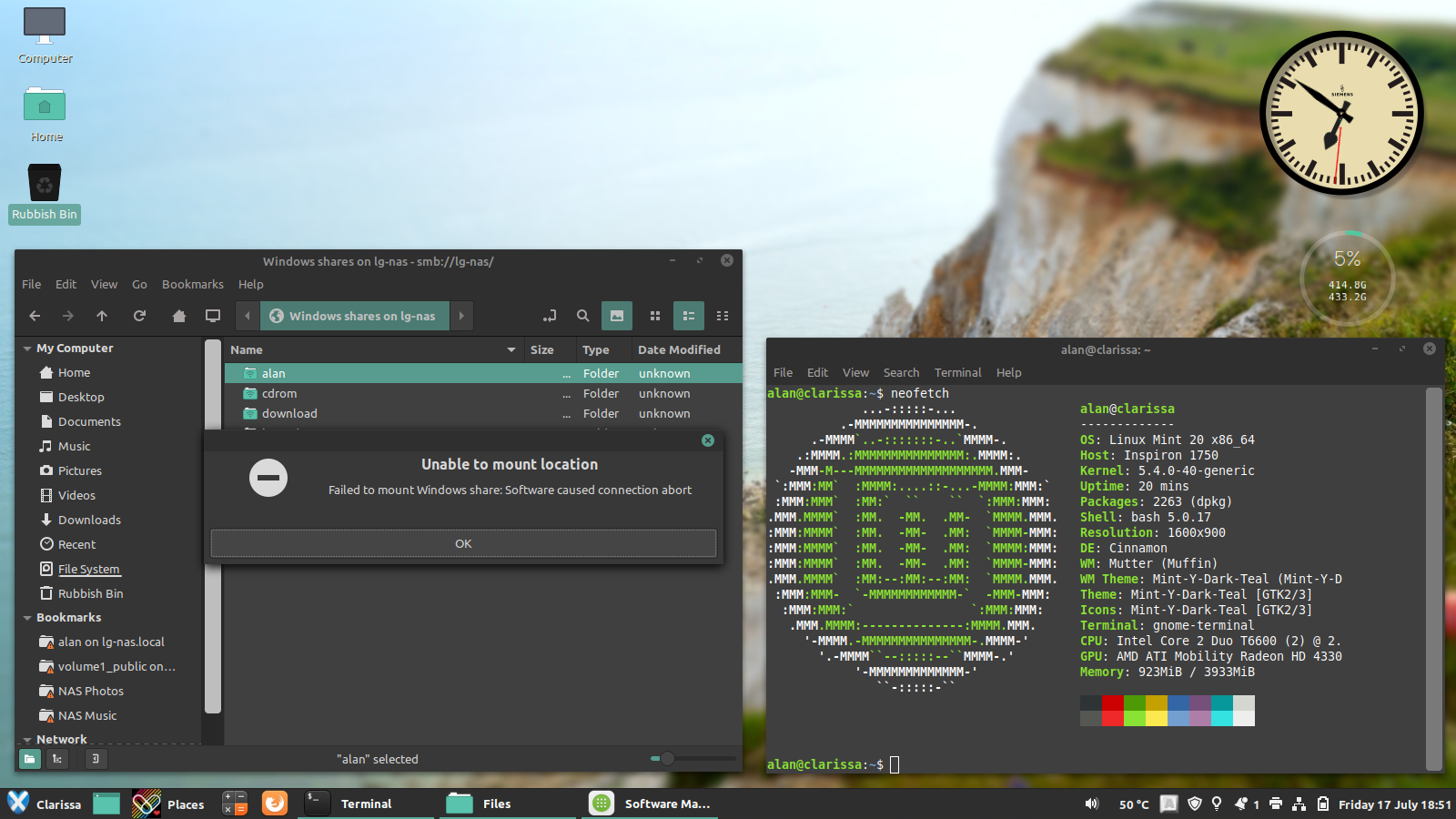 Upgraded to Mint 20 - can't mount NAS folders | Scrolller
