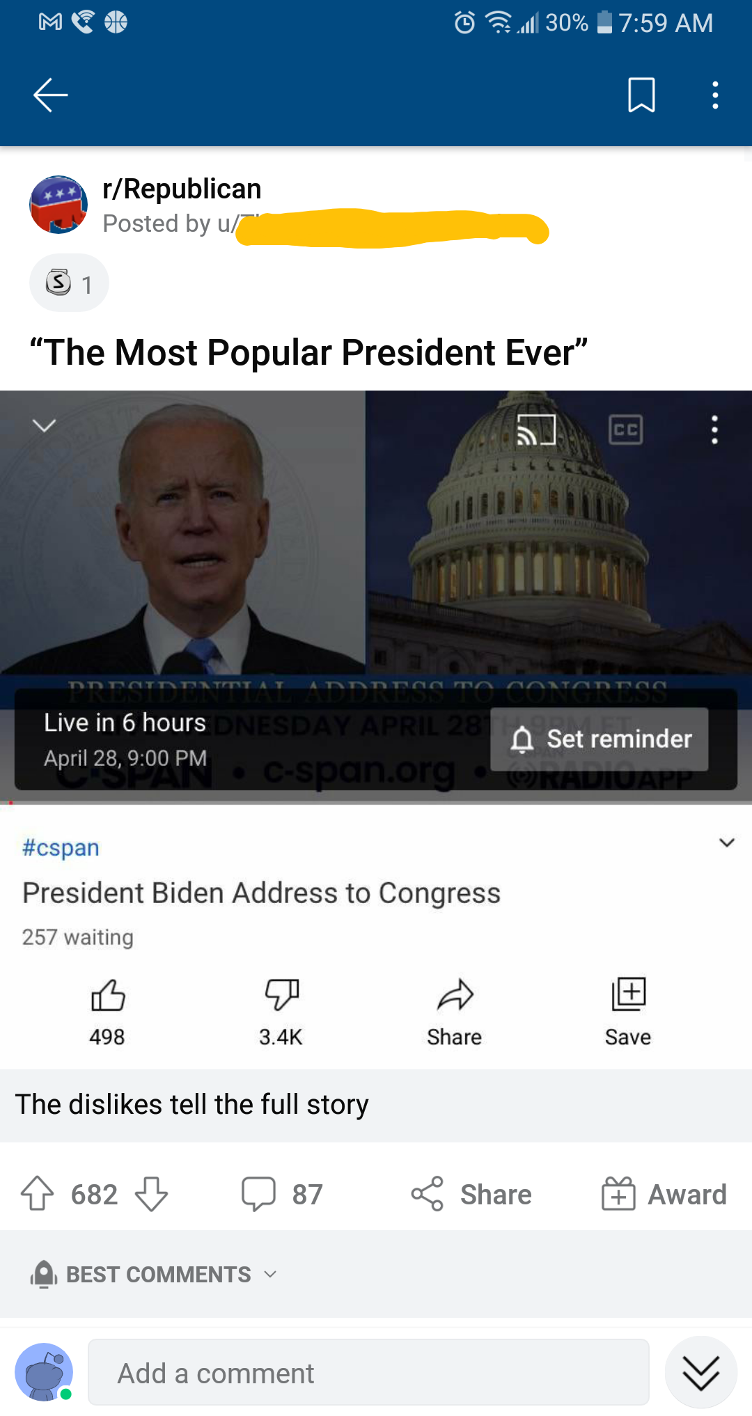 Using the YouTube like/dislike ratio as proof that the election was rigged. | Scrolller