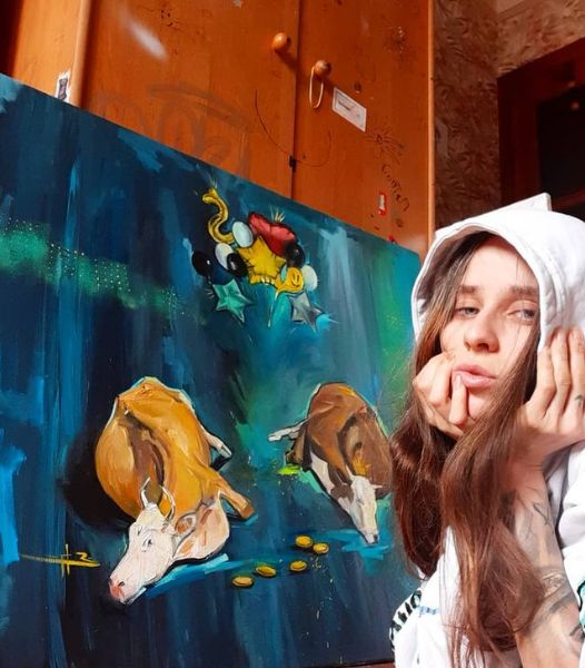 "VACAtion", Me, Oil, Canvas, 2021 | Scrolller