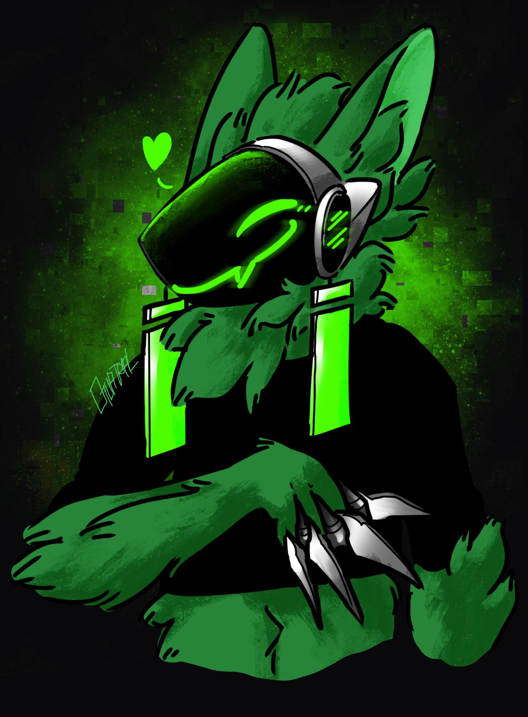 Verdana, my protogen OC | Scrolller