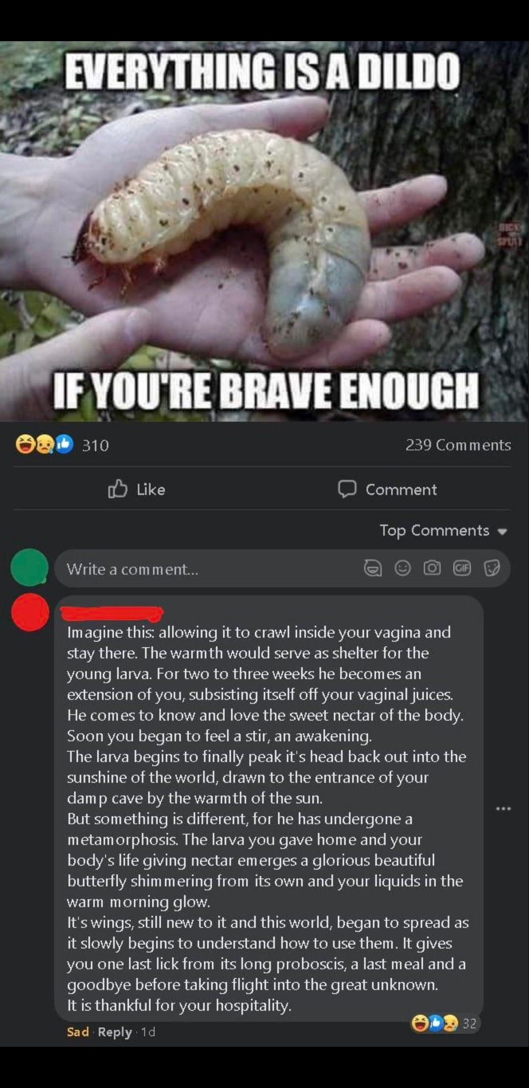 Very cursed comment | Scrolller