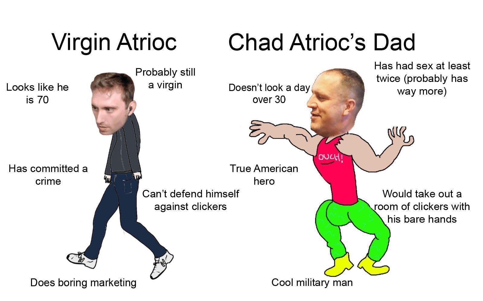 Virgin Atrioc vs Chad Dad | Scrolller
