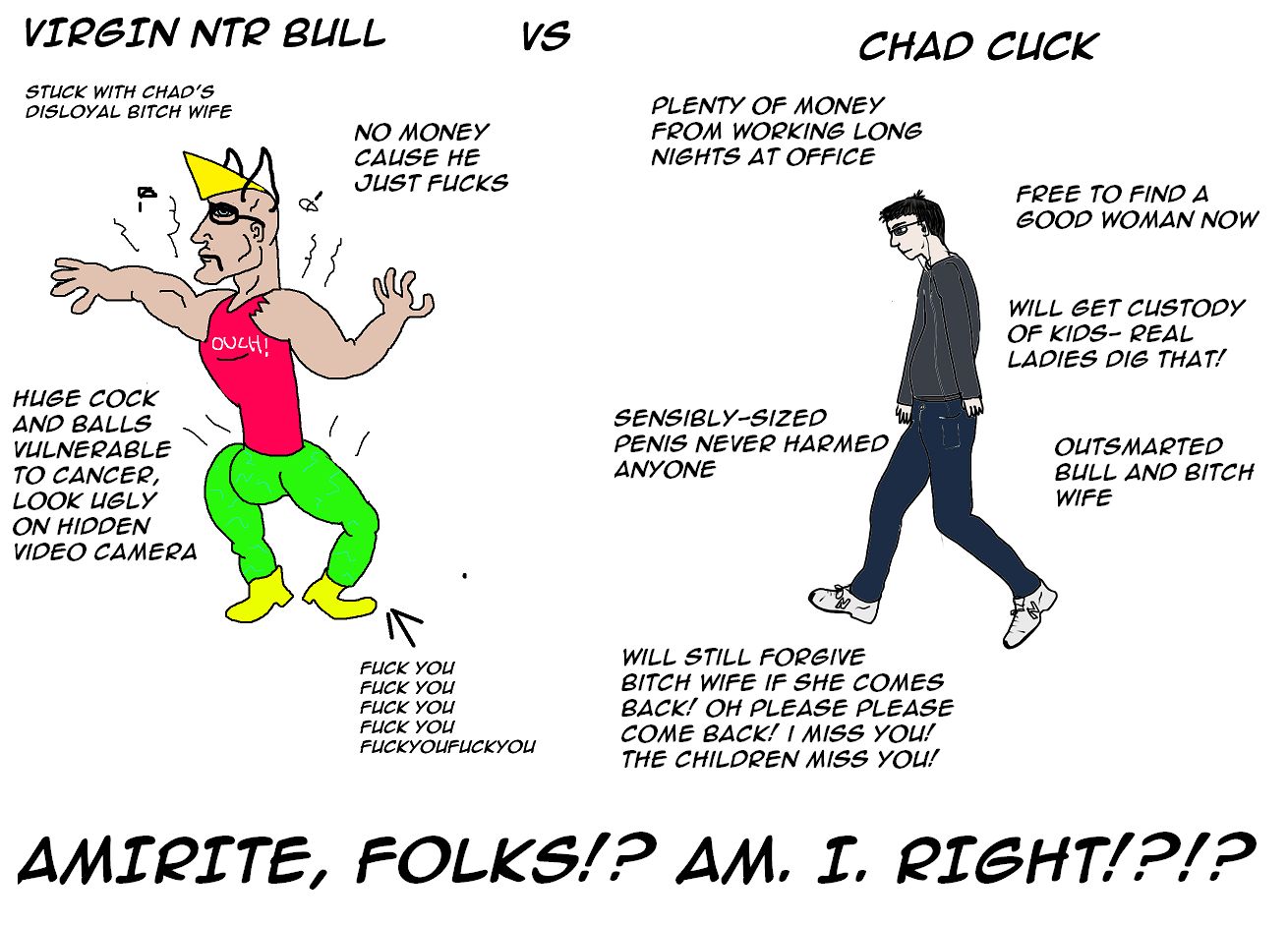 Virgin Bull Vs Chad Cuck | Scrolller