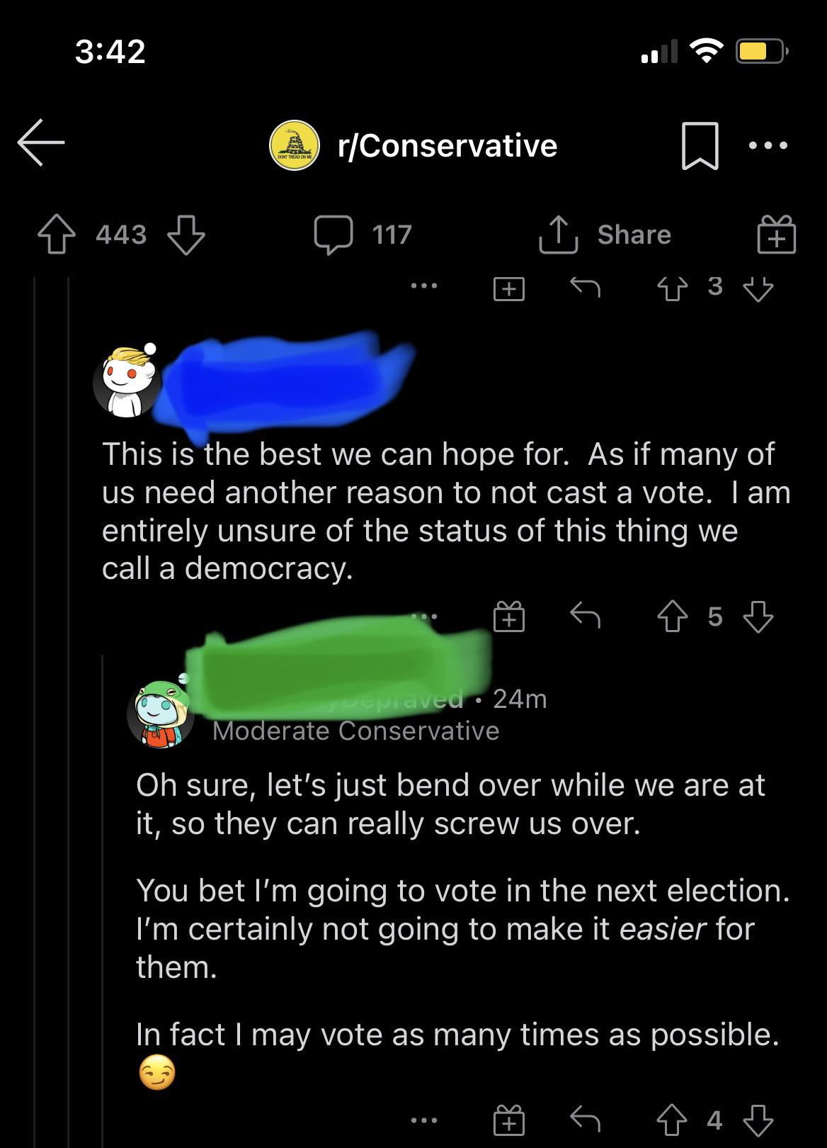 Voter fraud to own the libs | Scrolller