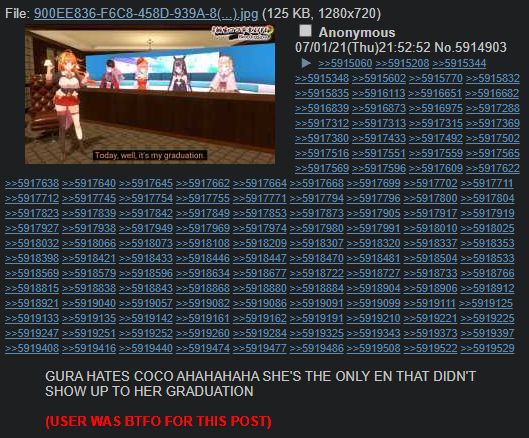 /vt/ anon prematurely shits on Gura. | Scrolller