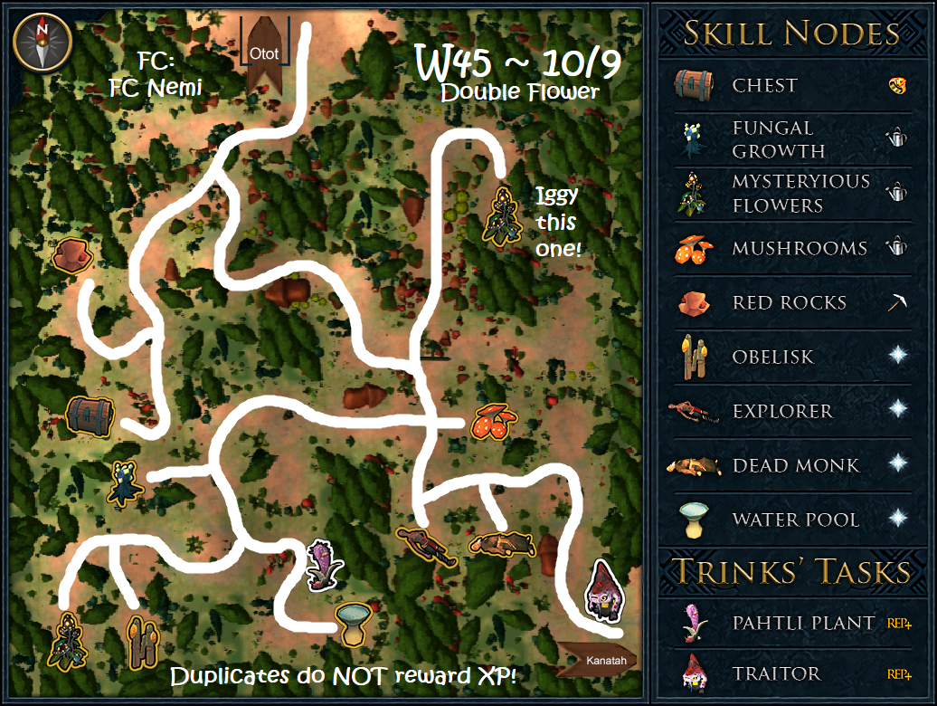 W45 Map ~ 10/9 Double flower | Scrolller