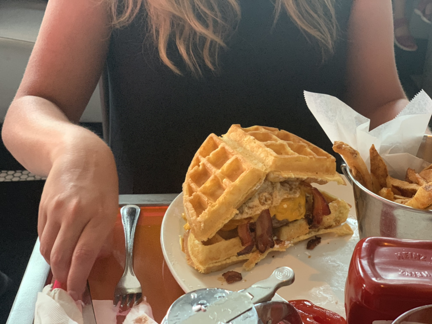 Waffle Burger from The Big Pink in South Beach Miami. | Scrolller