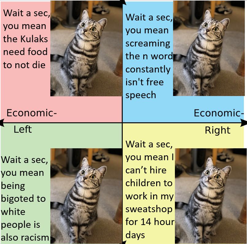 Wait a sec, you mean I can't just turn a pic of a cat I saw on r/funny into a political compass ...