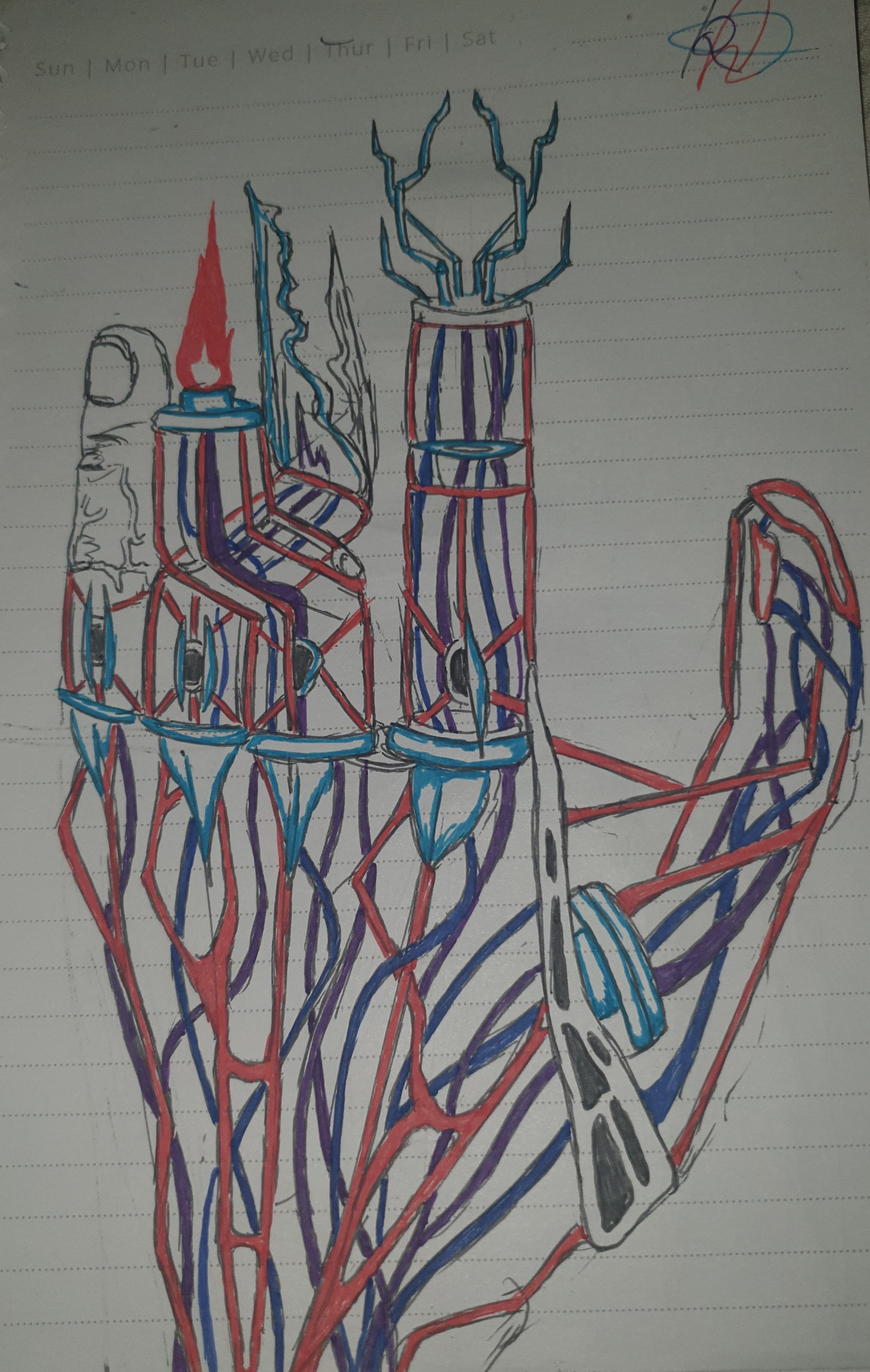 Wanted to use all my new pens and trying to draw hands kinda | Scrolller