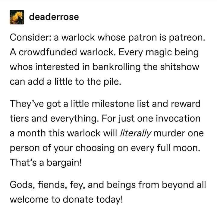 Warlock patreon | Scrolller