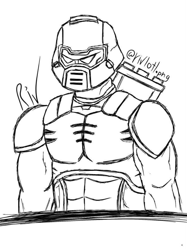 Was bored so I did a quick sketch of Classic Doomguy | Scrolller