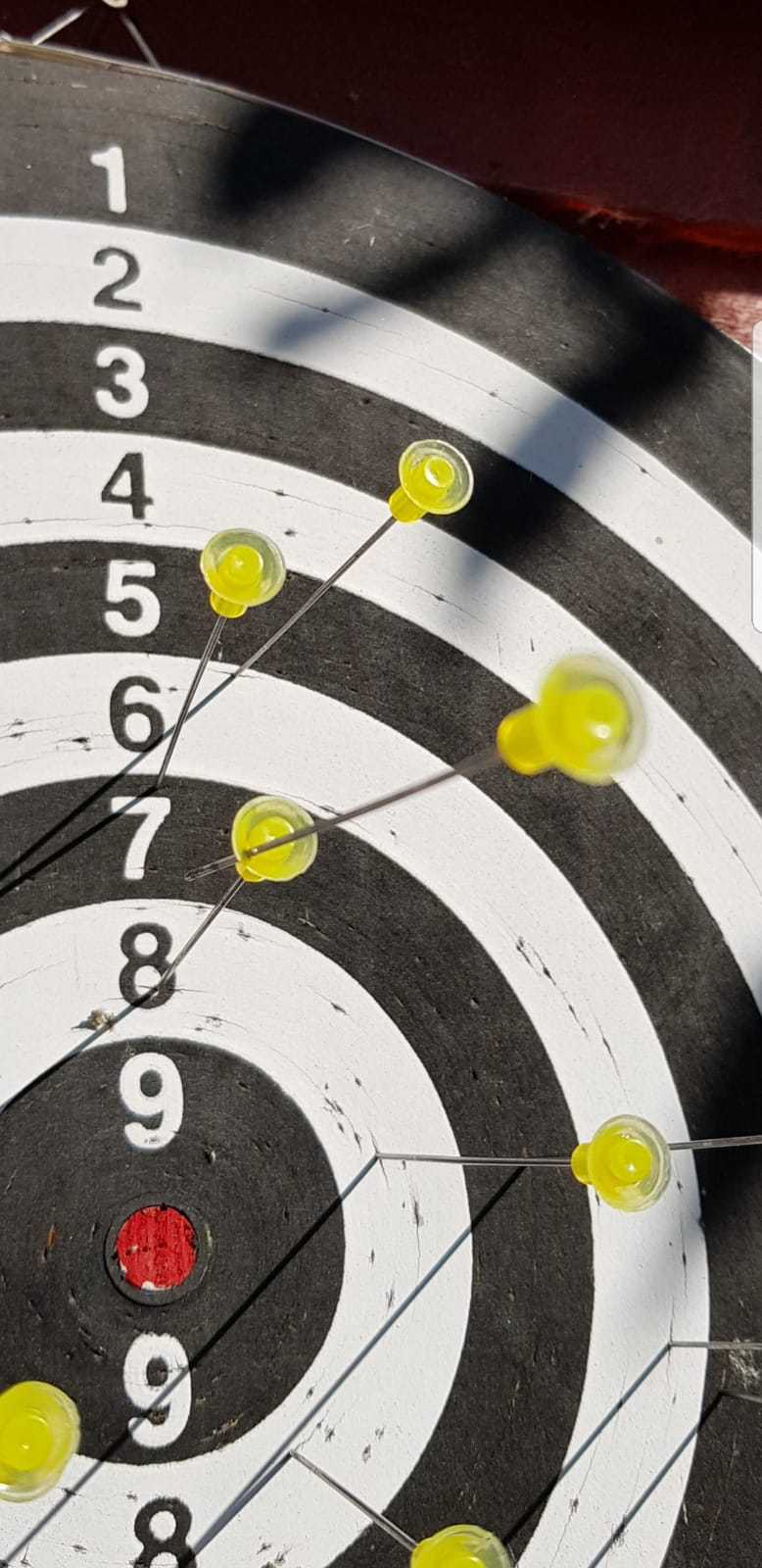 Was training with blowdarts, until I managed to hit a dart on another like Robin Hood. | Scrolller