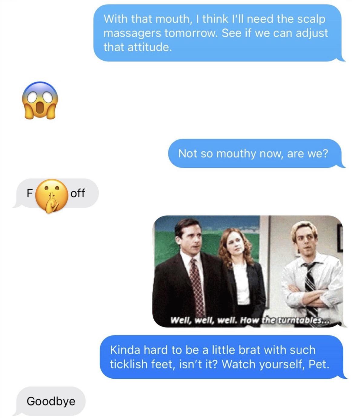 Watch your mouth, ticklish little brat. | Scrolller