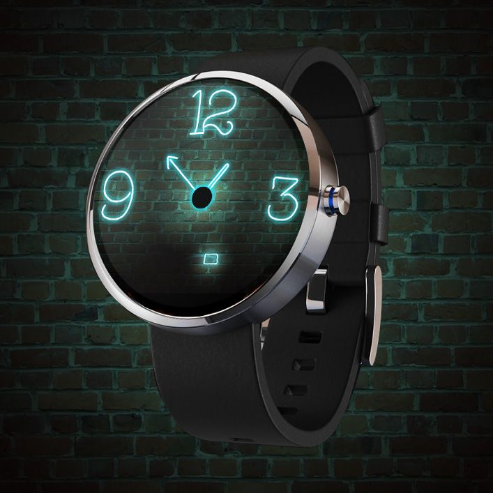 [WatchFace] Neon on the Wall | Scrolller