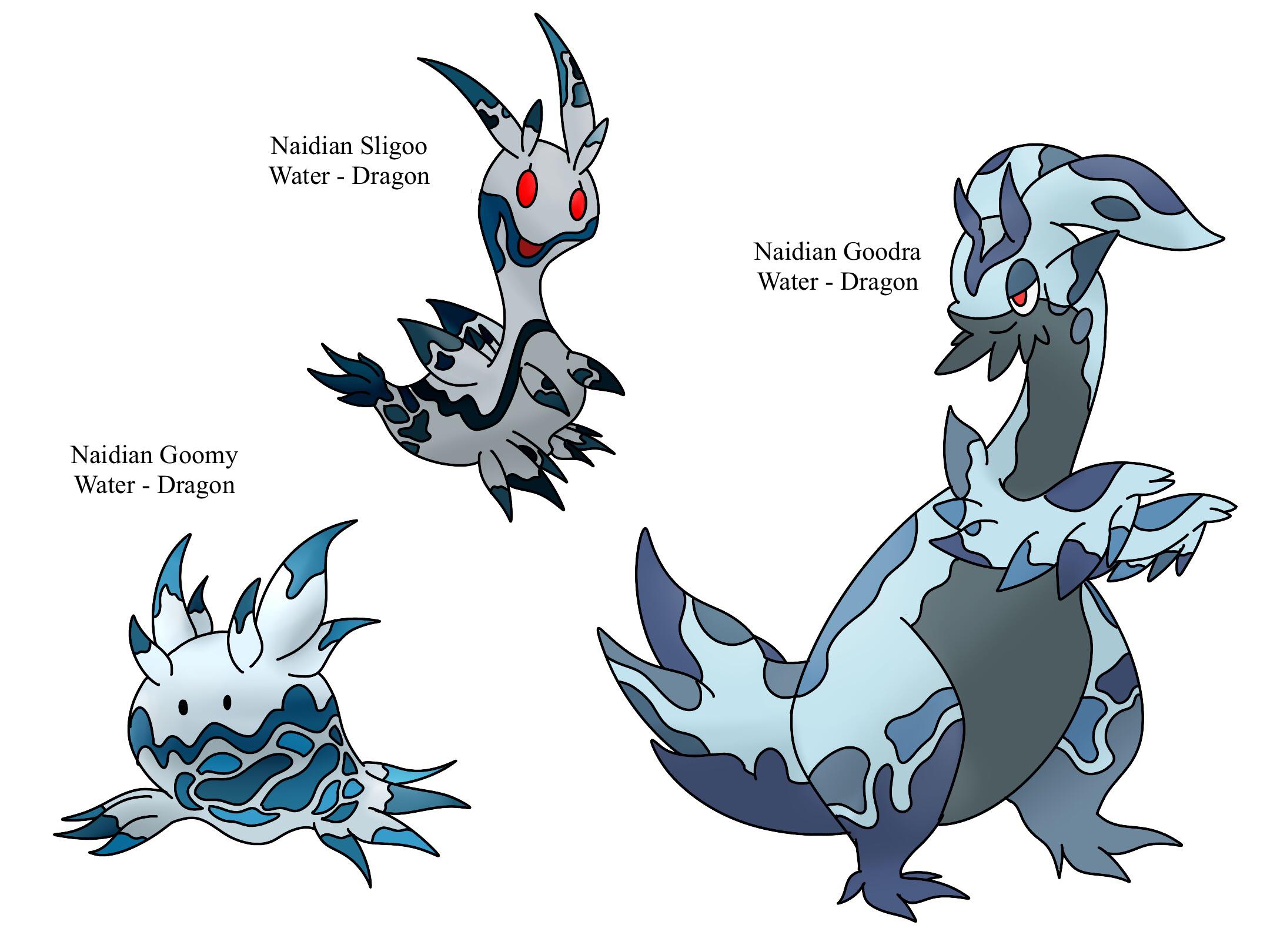 Water Dragon Goomy line based off the Blue Dragon slug | Scrolller