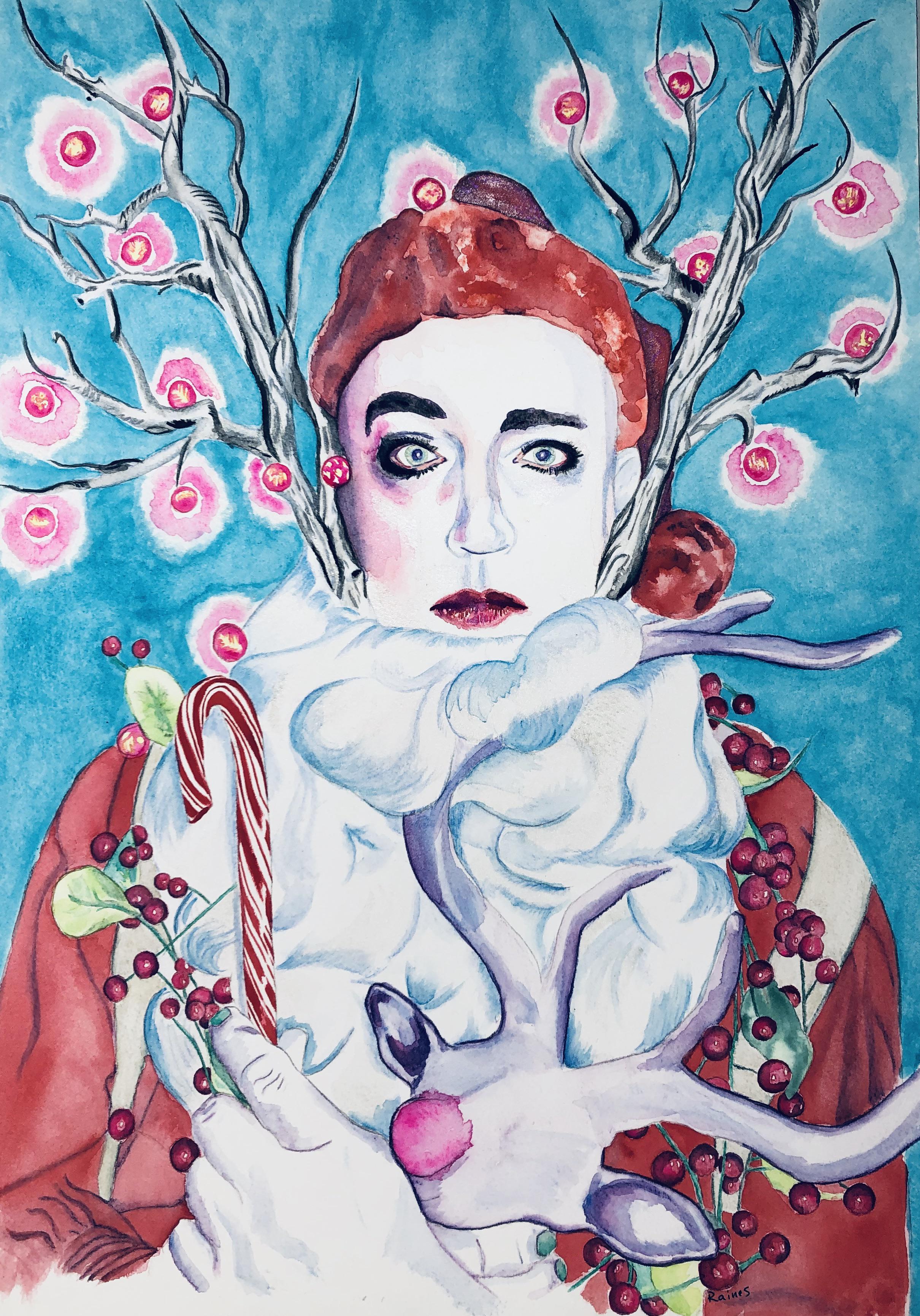 Watercolor (still learning) Santa | Scrolller