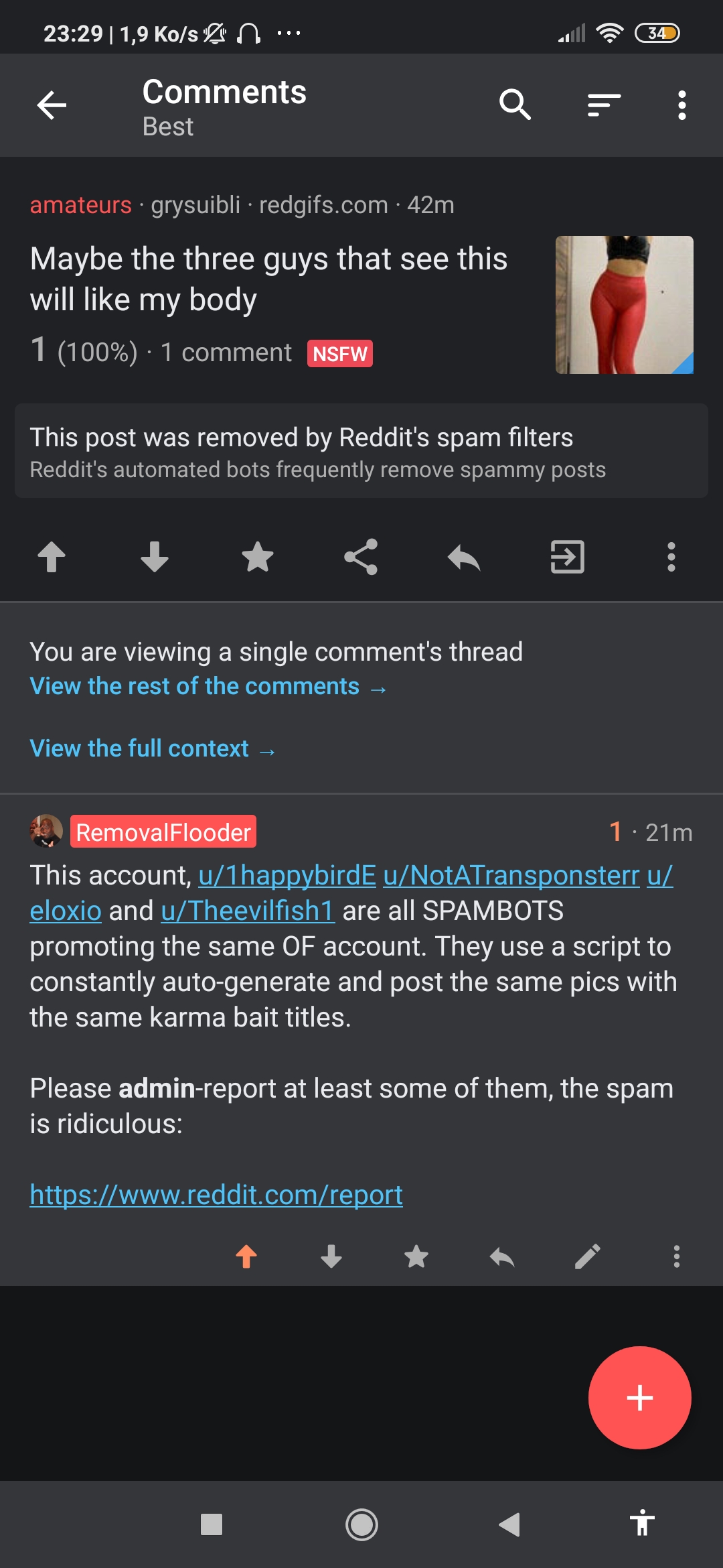 We got another one, all of the posts are now getting automatically filtered out. Keep up the ...