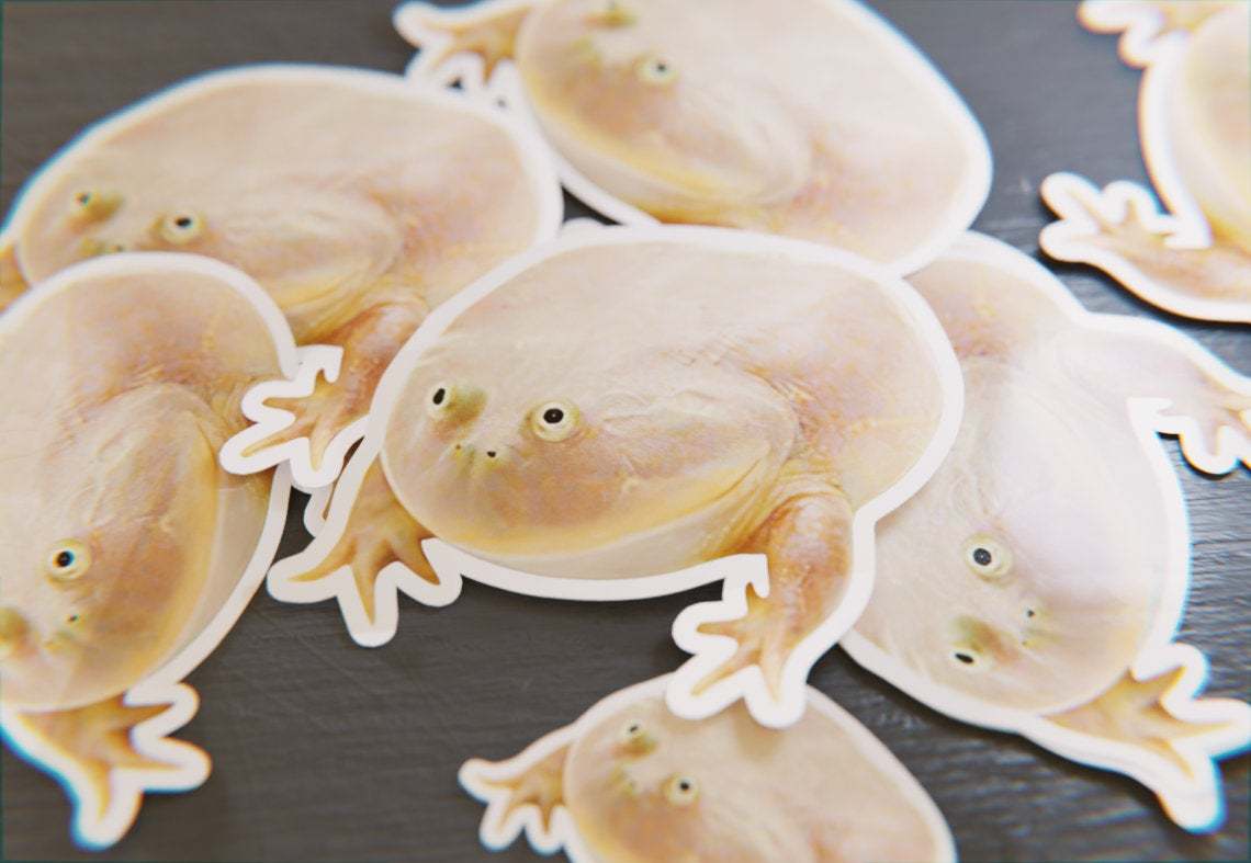 Wednesday frog stickers I made | Scrolller