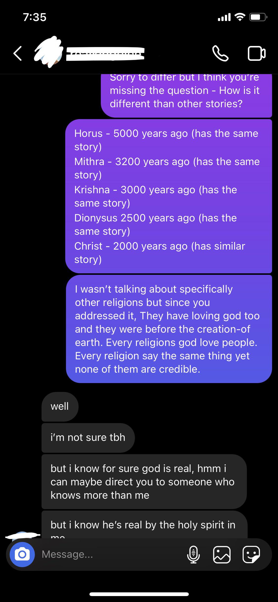 Well, guess we were wrong guys. God is real because he says so. | Scrolller