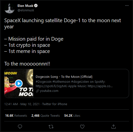 We're going to moon, officially | Scrolller