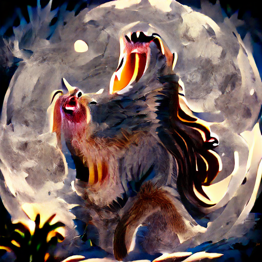 Werewolf howling at the moon | Scrolller