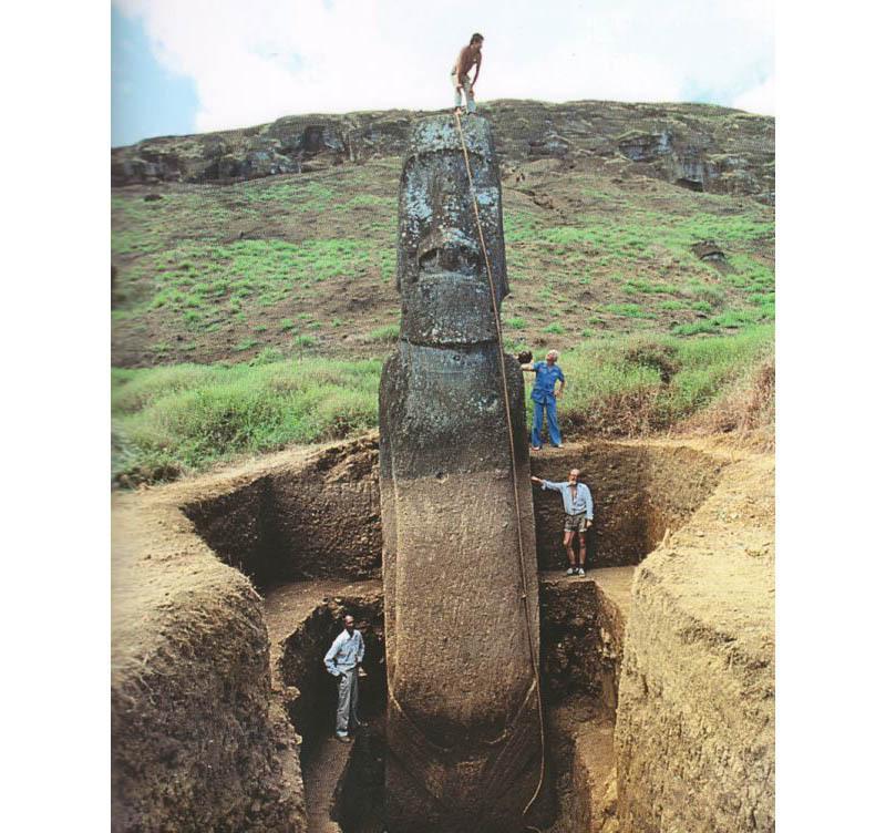 What an unearthed Moai looks like | Scrolller