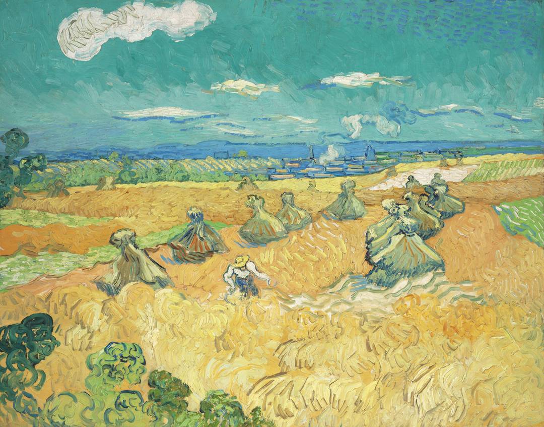 Wheat Fields with Reaper, Auvers Vincent van Gogh, 1890, [5538 x 4344] | Scrolller